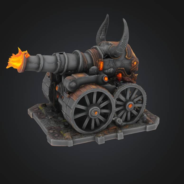 Miniature Games & Accessories STL Download - dvarven infernal cannon ...