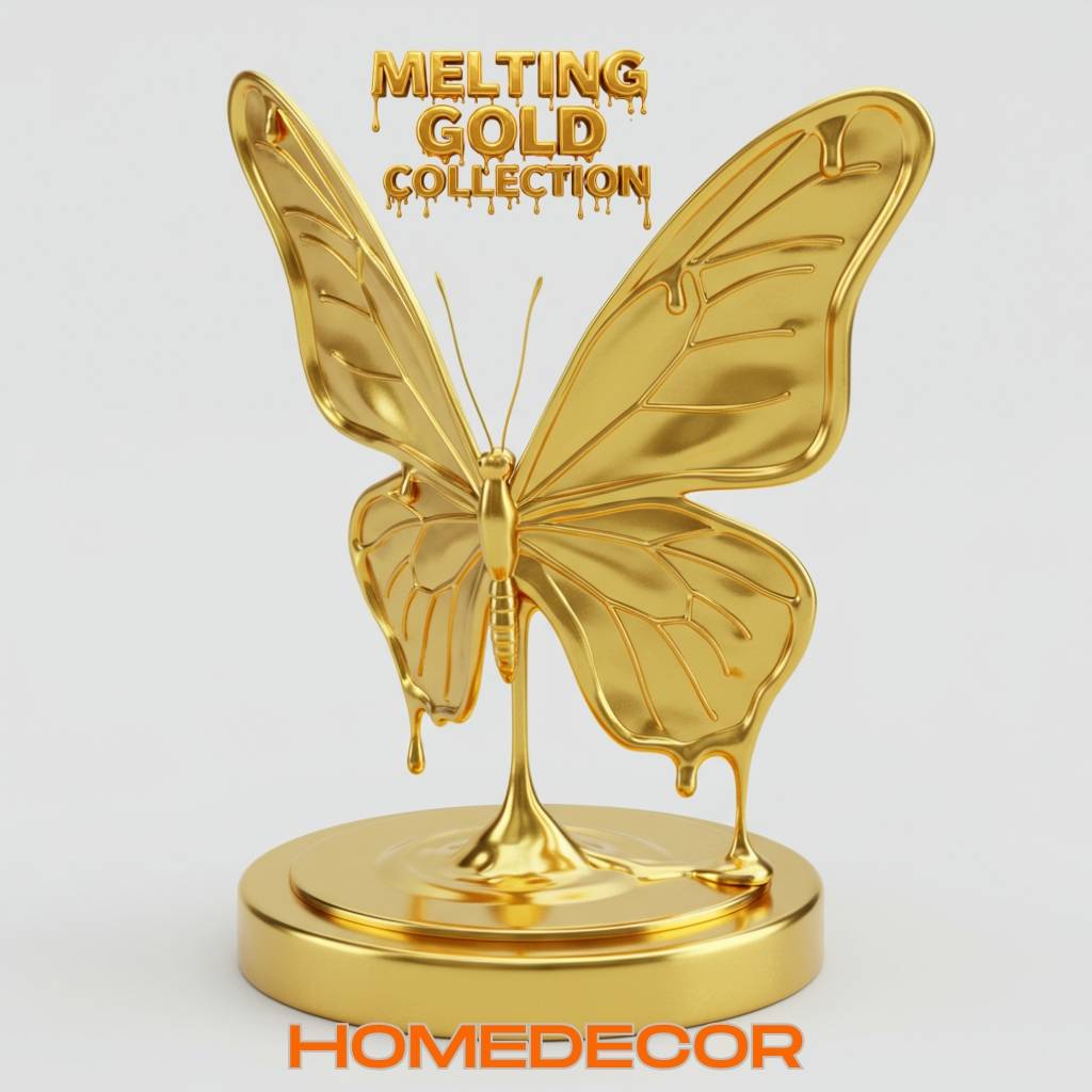 3D Printer Files | 3MF File | Melted Gold Butterfly | Creality Cloud