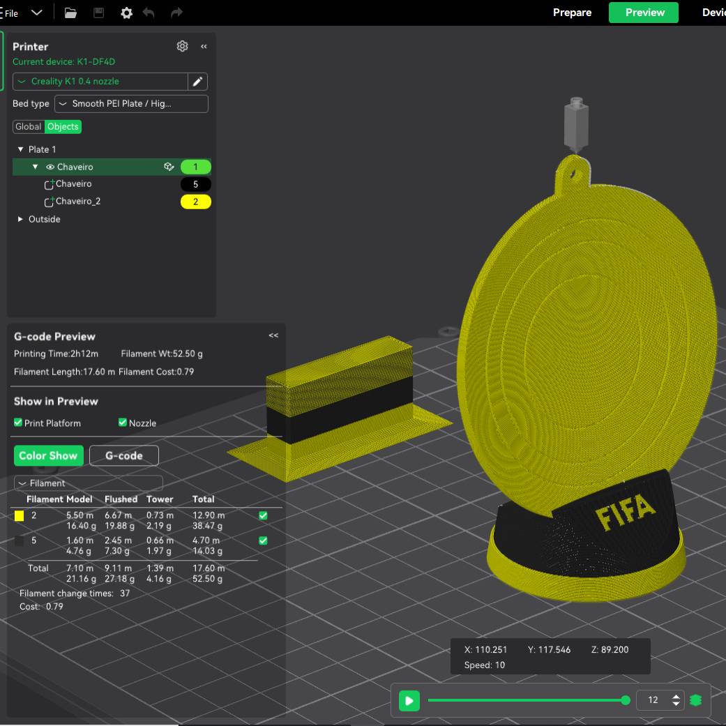 3D Printer Files | 3MF File | FIFA Club World Cup 2025 trophy Keychain ...