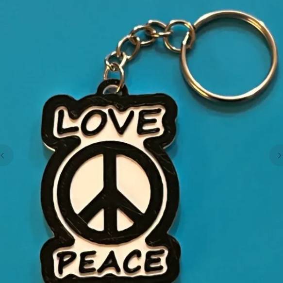 3D Printer Files | 3MF File | Keychain Logo Peace | Creality Cloud