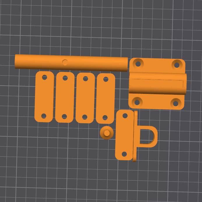 3D Printer Files | 3MF File | Sliding bolt latch | Creality Cloud