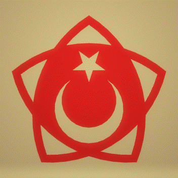 Badges & Coins STL Download - Turkish Flagby MoonZtar