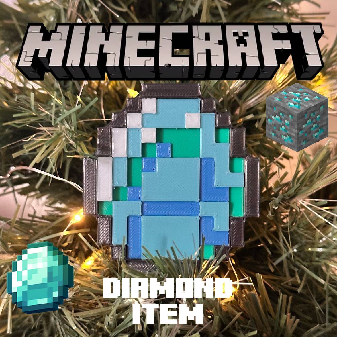 Free Badges & Coins STL Download - Minecraft Diamond Itemby MrFloppa