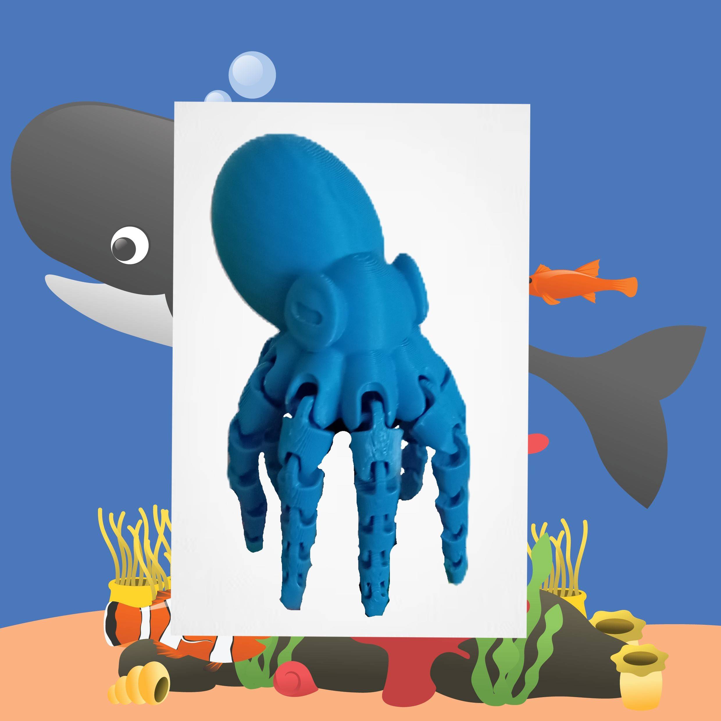 3D Printer Files | 3MF File | Realistic mini octopus | Creality Cloud
