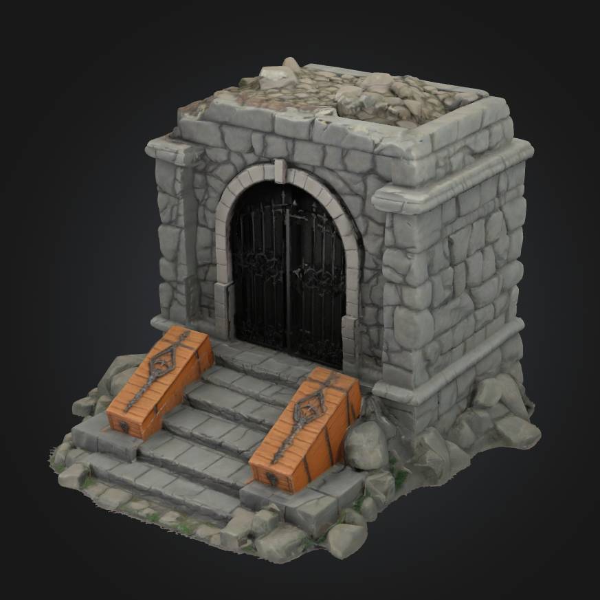 Props & Terrain STL Download - dvarven crypt entrace game rpgby Warjacob