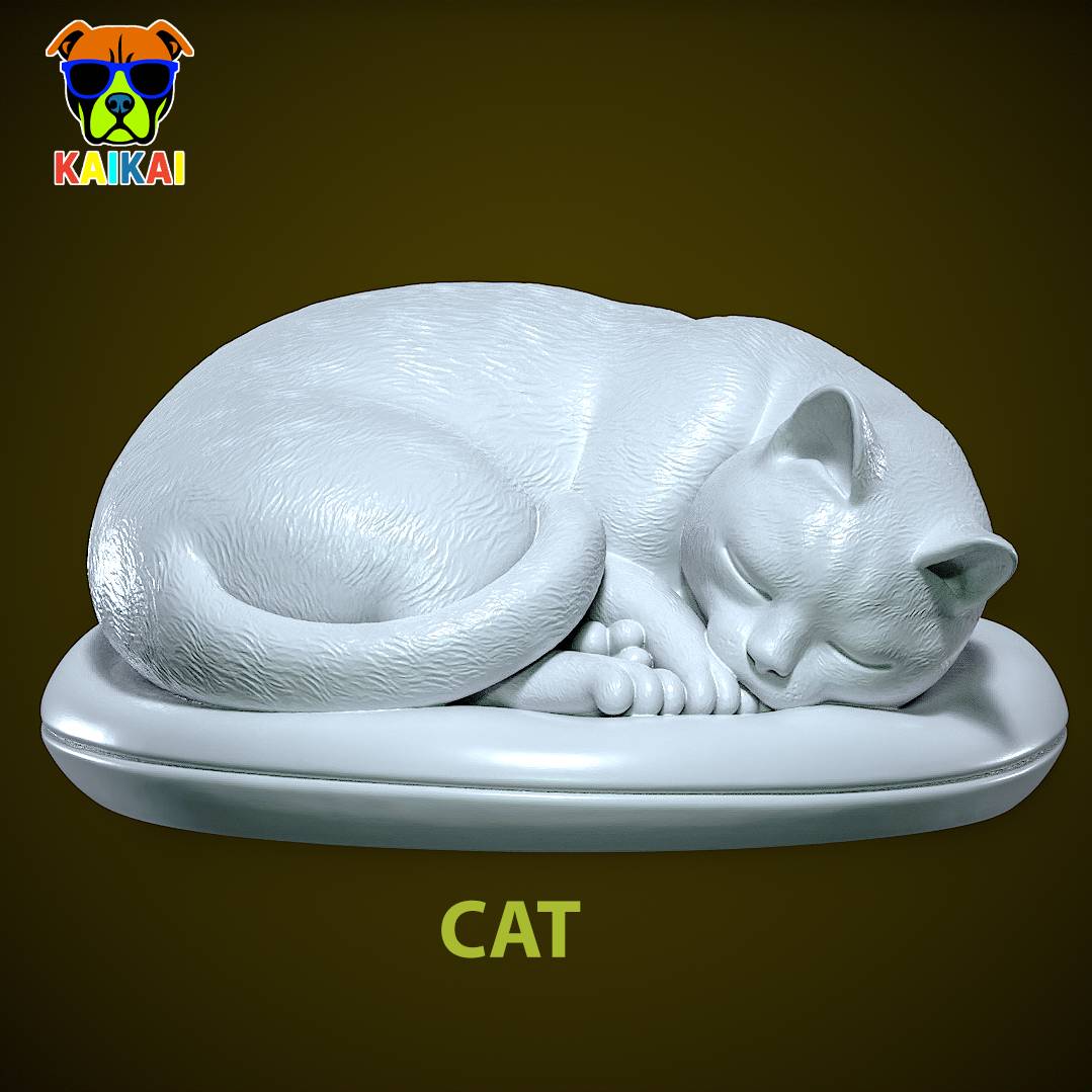 Characters & Creatures STL Download - CAT - Sleeping Cat Urban vibesby ...