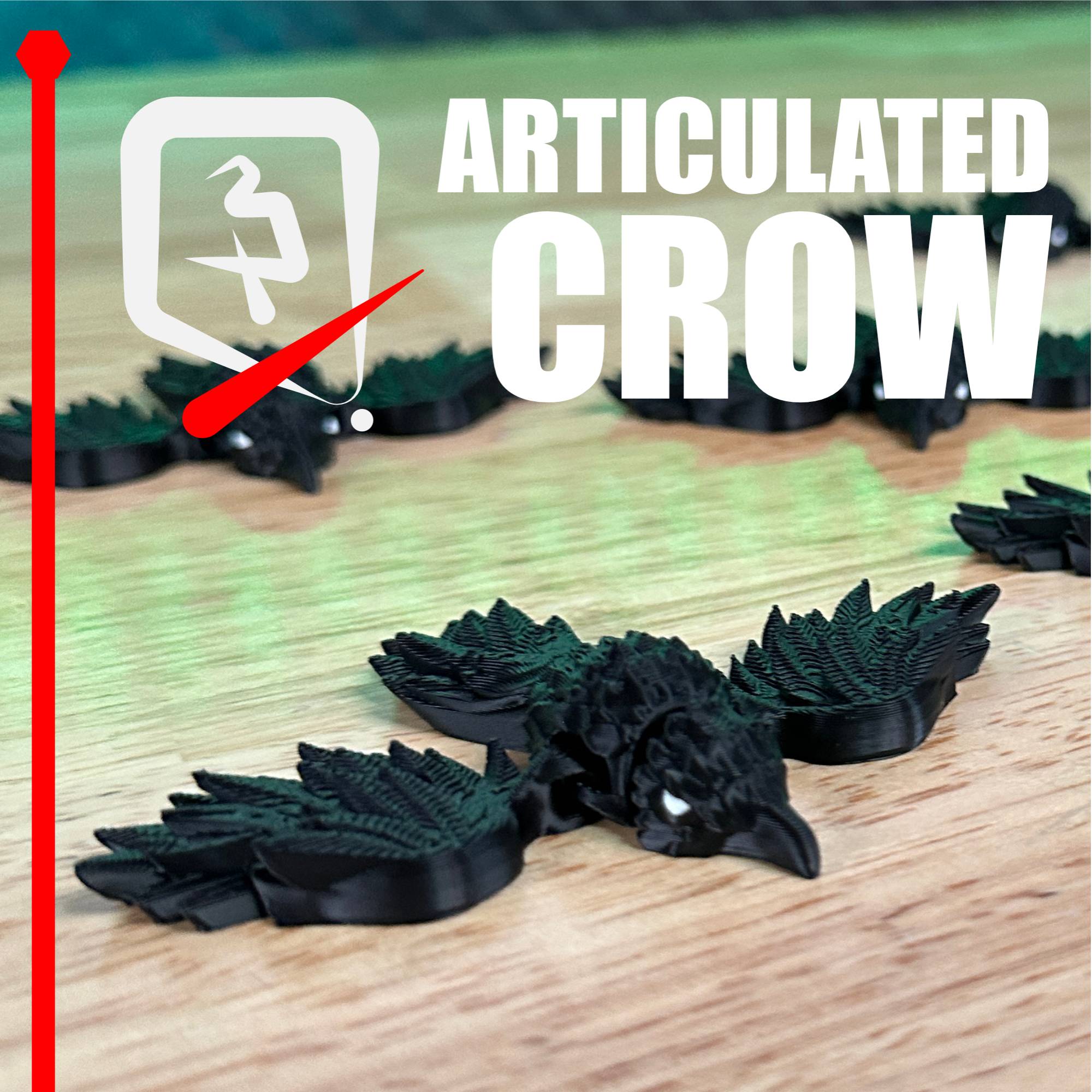 3D Printer Files | 3MF File | Articulated Crow — A Winged Creature of ...