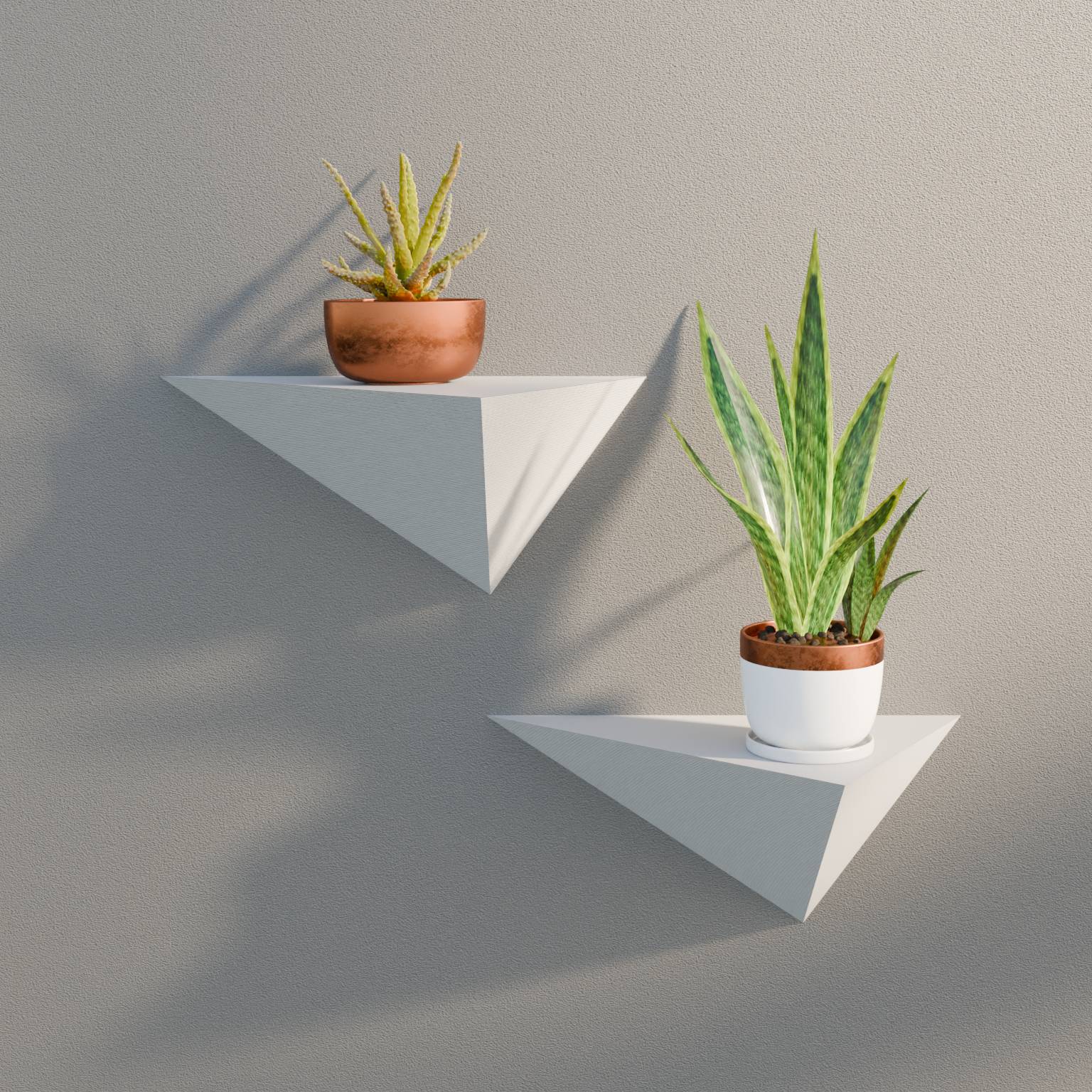 3D Printer Files | 3MF File | Geometric Triangle Floating Shelf ...