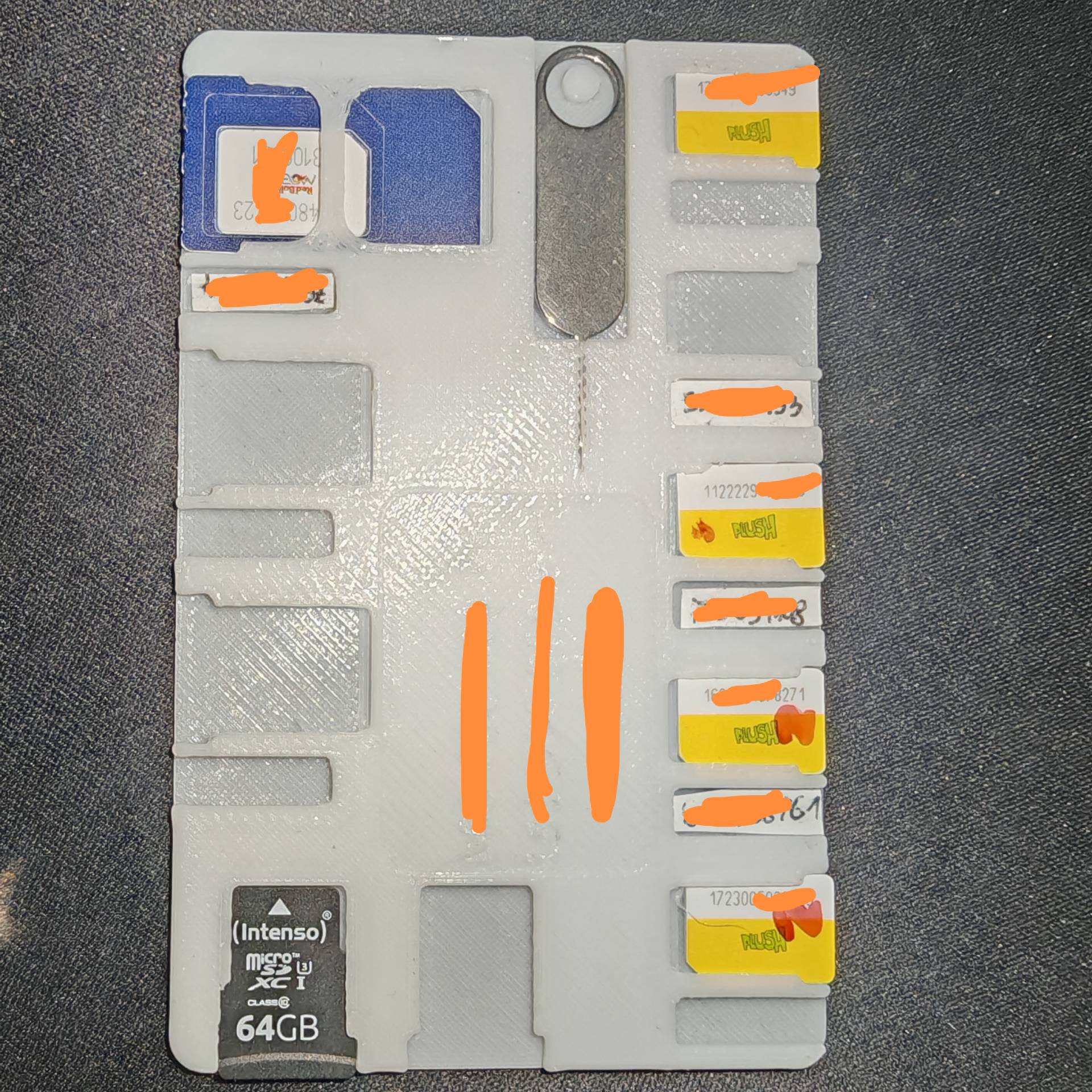 3D Printer Files | 3MF File | SIM Card Organizer + 2 microSD Card Case ...