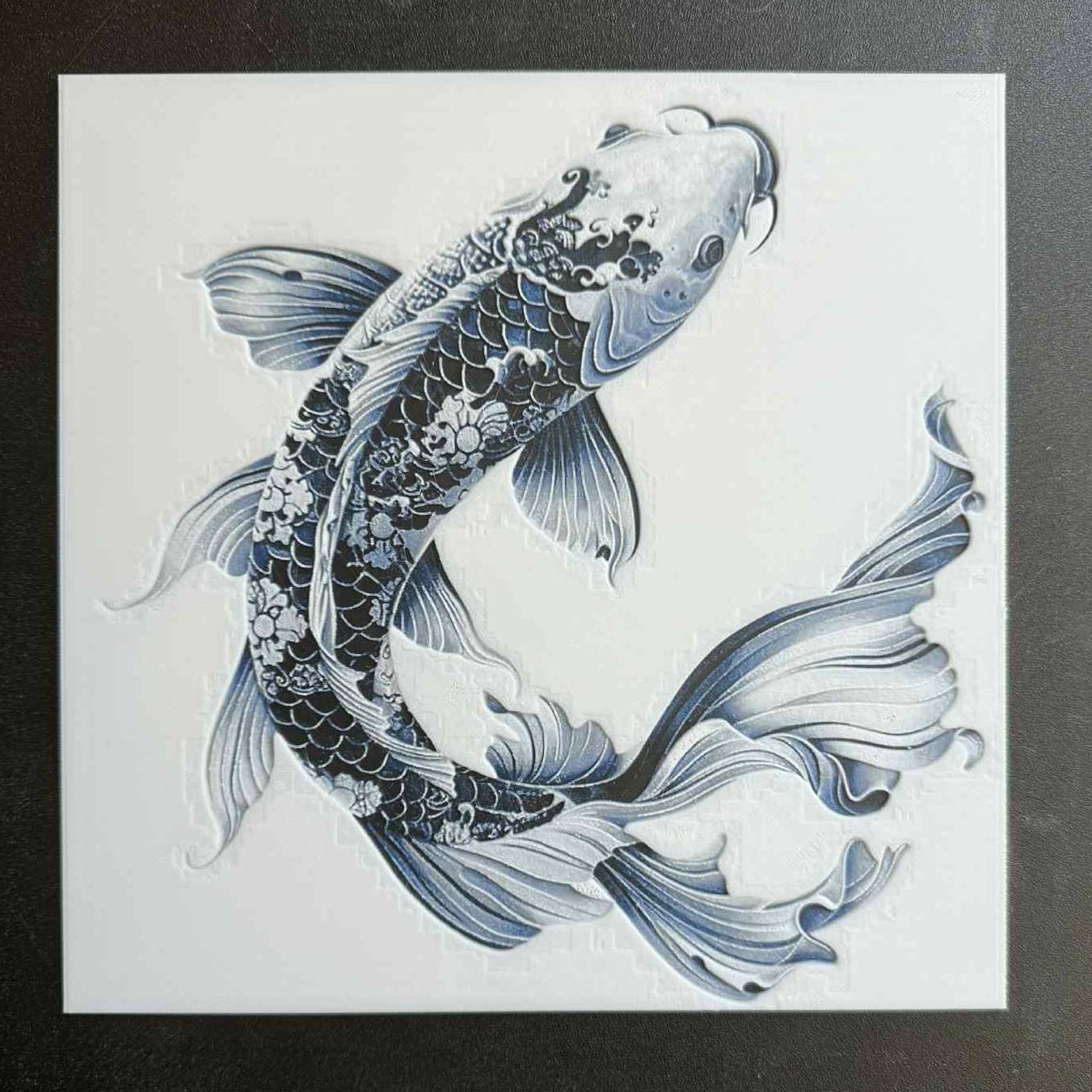 3D Printer Files | 3MF File | Blue Koi Fish | Creality Cloud
