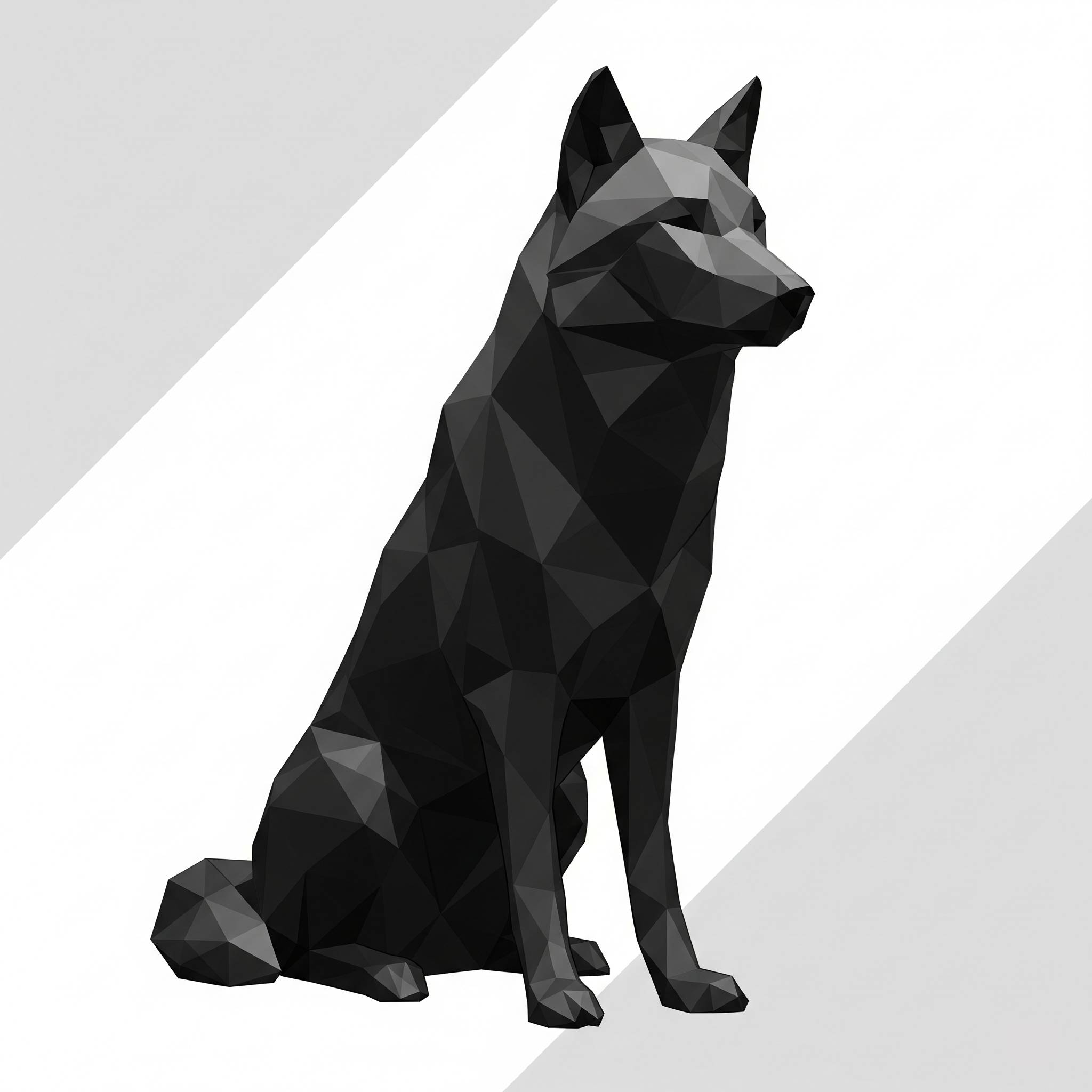3D Printer Files | 3MF File | Lobo decorativo Low Poly | Creality Cloud