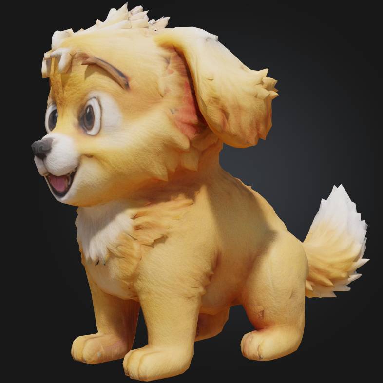3D Printer Files | 3MF File | Fluffy Cartoon Dog | Creality Cloud