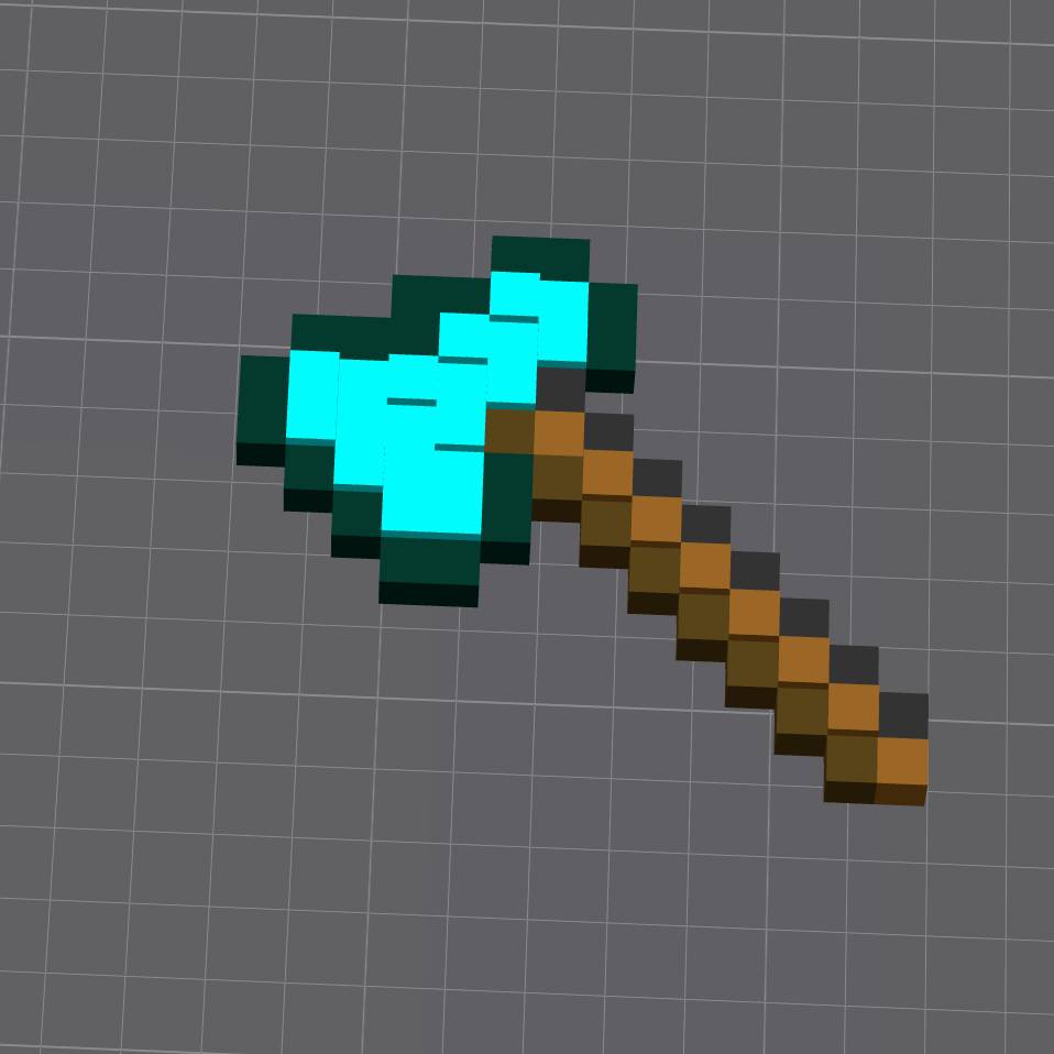3d yazıcı baskı modelleri | 3MF | minecraft axe | Creality Cloud