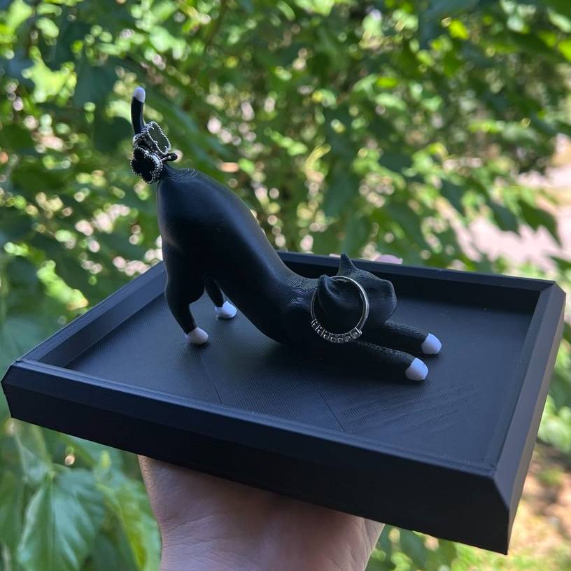 Other STL Download - Cat Jewelry Holderby CAT_CUS