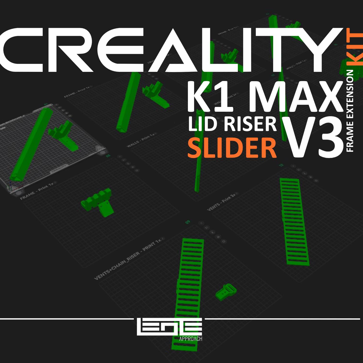 3D Printer Files | 3MF File | CREALITY K1max - LID RISER V3 [FRAME ...