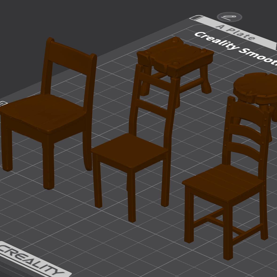 Free Miniature Games & Accessories STL Download - Chair miniatures for ...