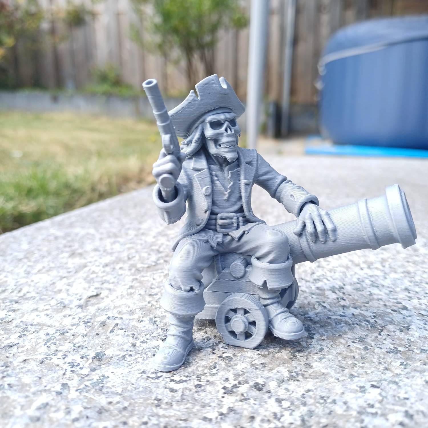 3D Printer Files | 3MF File | Captain Kaboom — Skeleton Pirate on a ...