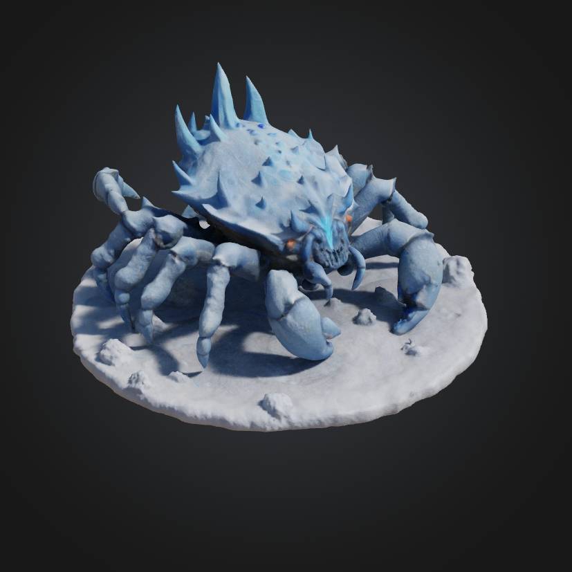 Characters & Creatures STL Download - ice crab game rpgby Warjacob