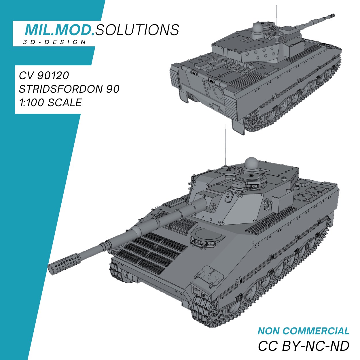 Vehicles & Machinery STL Descarga - CV 90120 - Mil Mod Solutions