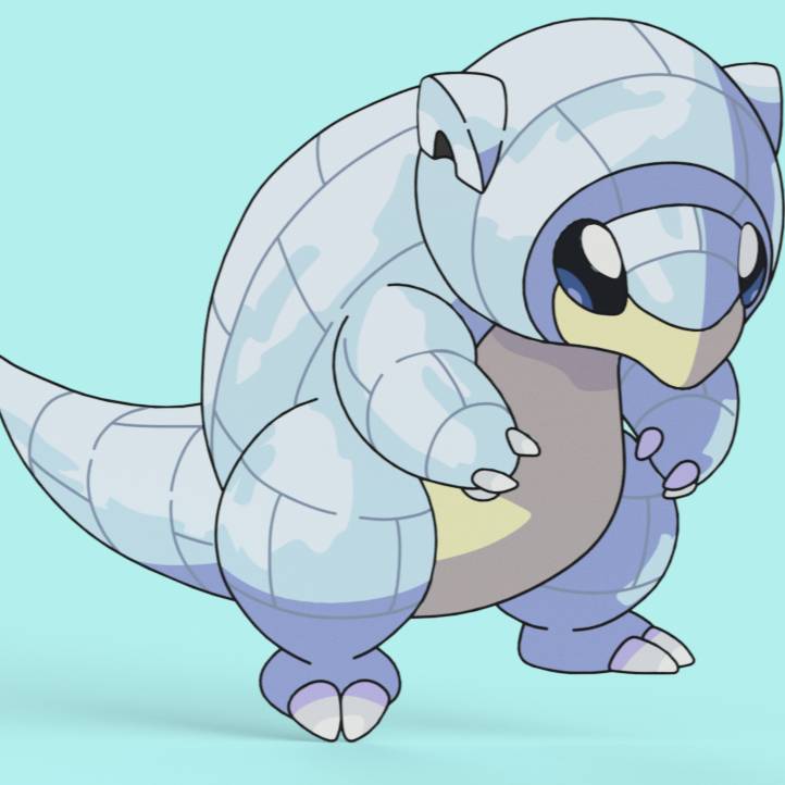 3D Printer Files | 3MF File | Alolan Sandshrew Wall Art | Creality Cloud