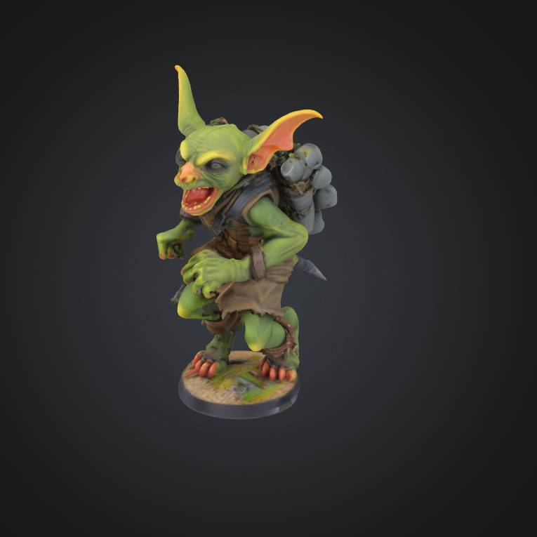 Characters & Creatures STL Descarga - goblin bomber game rpg - Warjacob