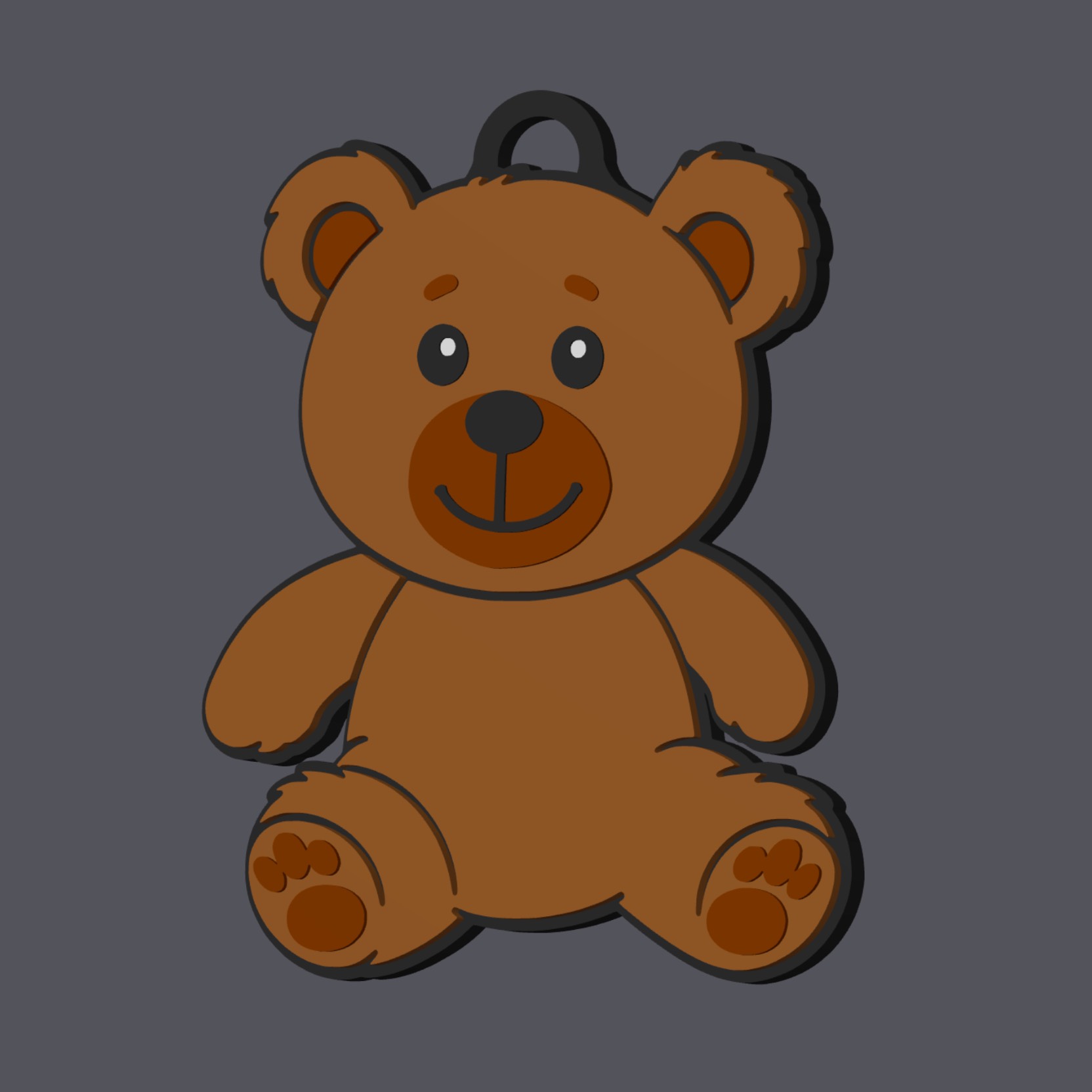 Jewelry & Accessories STL indir - Teddy Bear - Keychain v2 ...