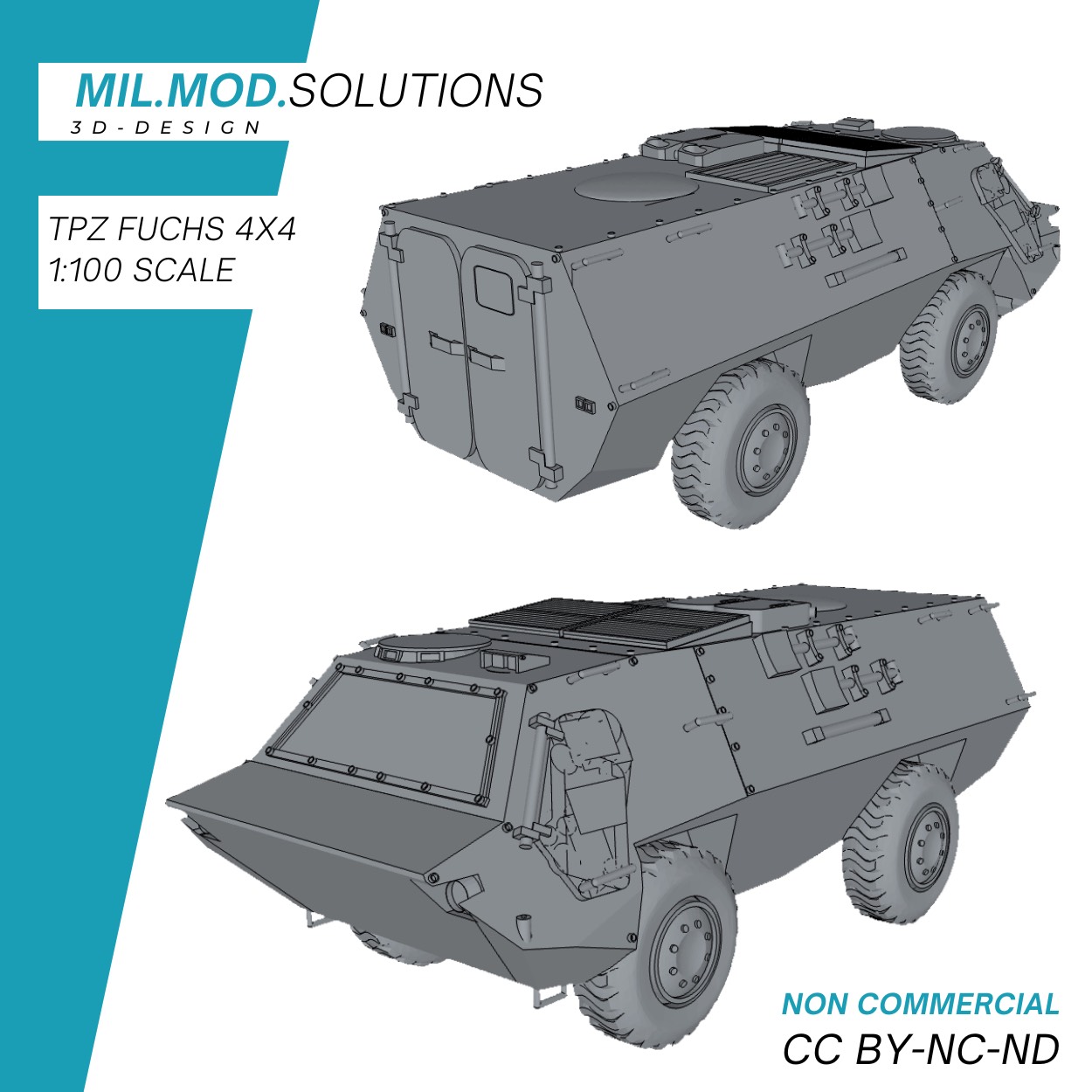 Vehicles & Machinery STL Download - TPz Fuchs 4x4 Bundeswehrby Mil Mod ...