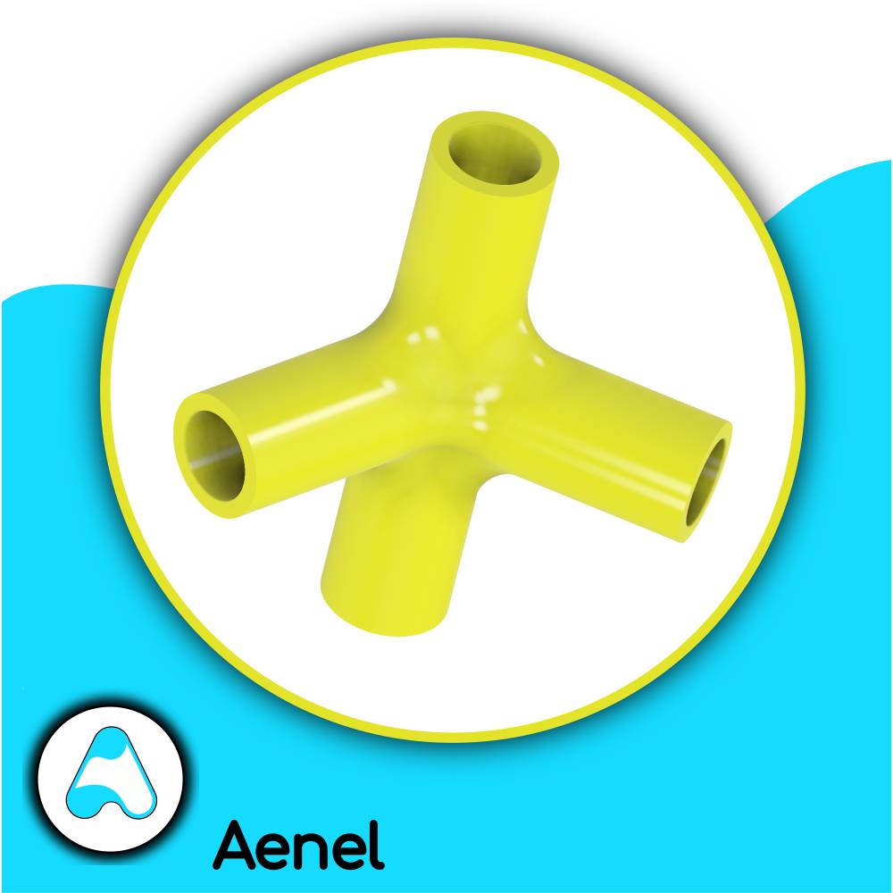 3D Printer Files | 3MF File | Pipe joint 4 terminals | Creality Cloud