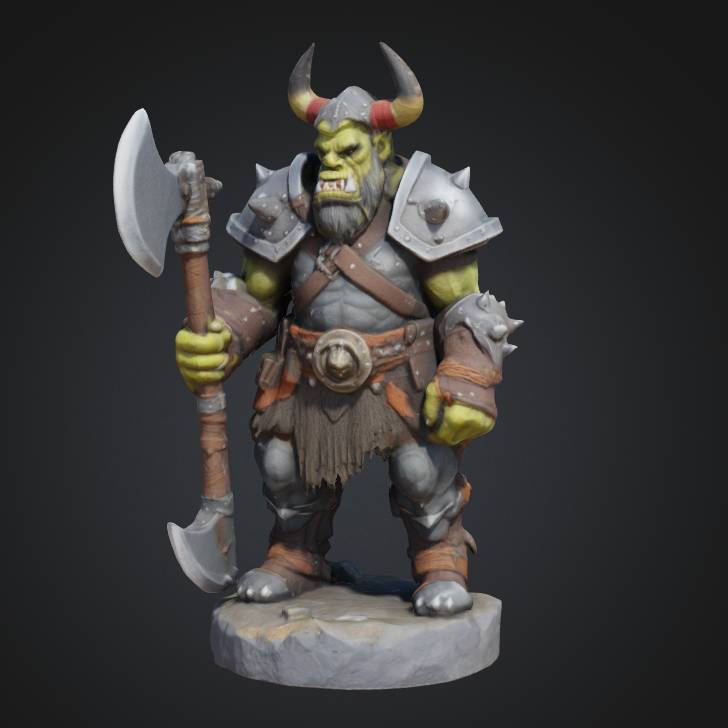 Free Characters & Creatures STL Download - FREE ork warrior game rpgby ...