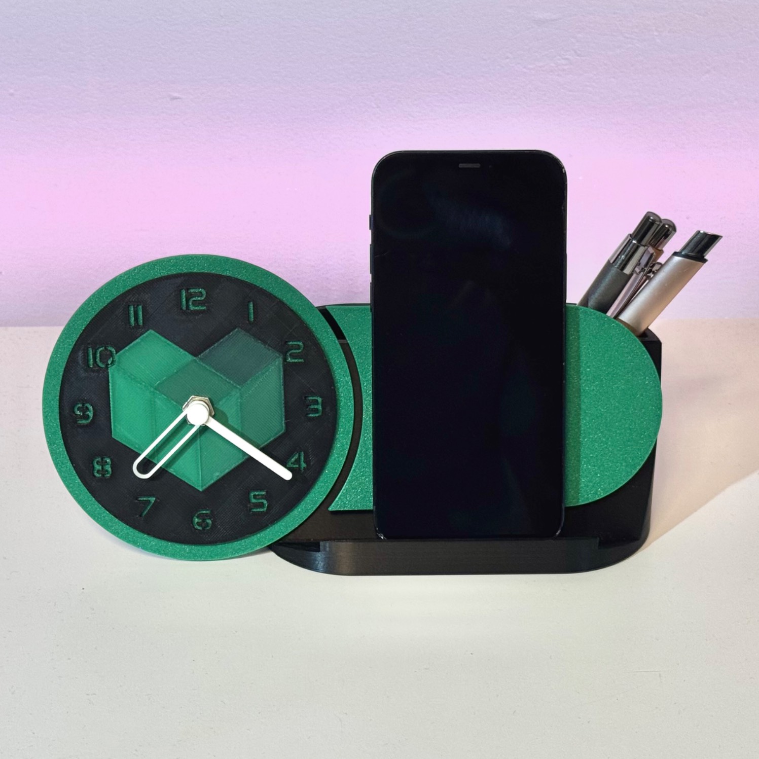 3D Printer Files | 3MF File | desk clock & phone holder & pencil Box ...