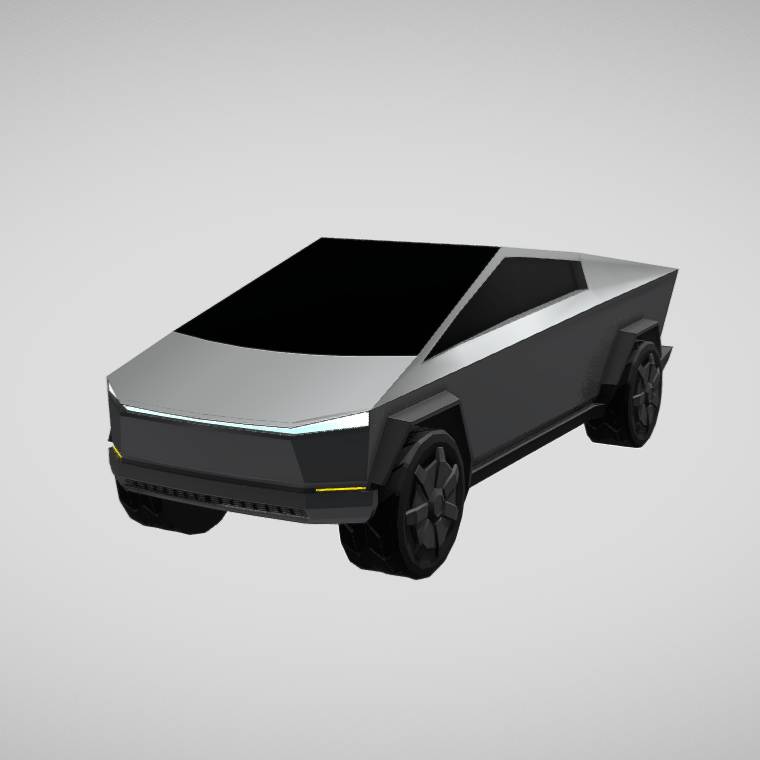Vehicles & Machinery STL Download - Low Poly Tesla Cybertruckby neagww