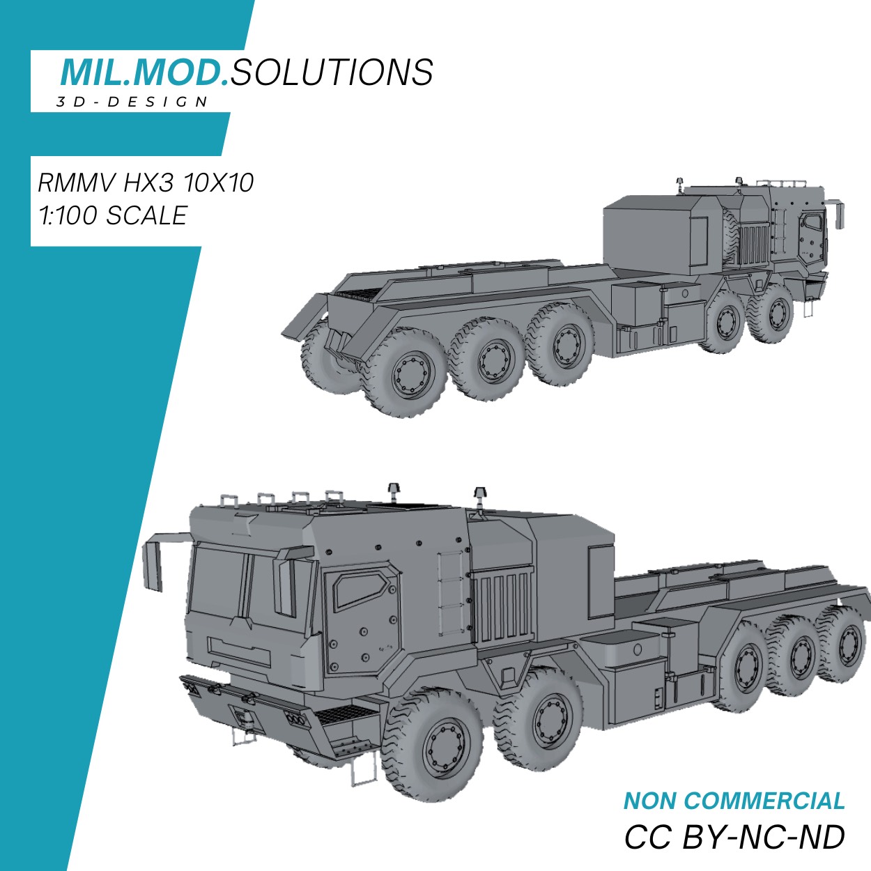 Vehicles & Machinery STL Download - RMMV-HX3-10x10 Bundeswehrby Mil Mod ...