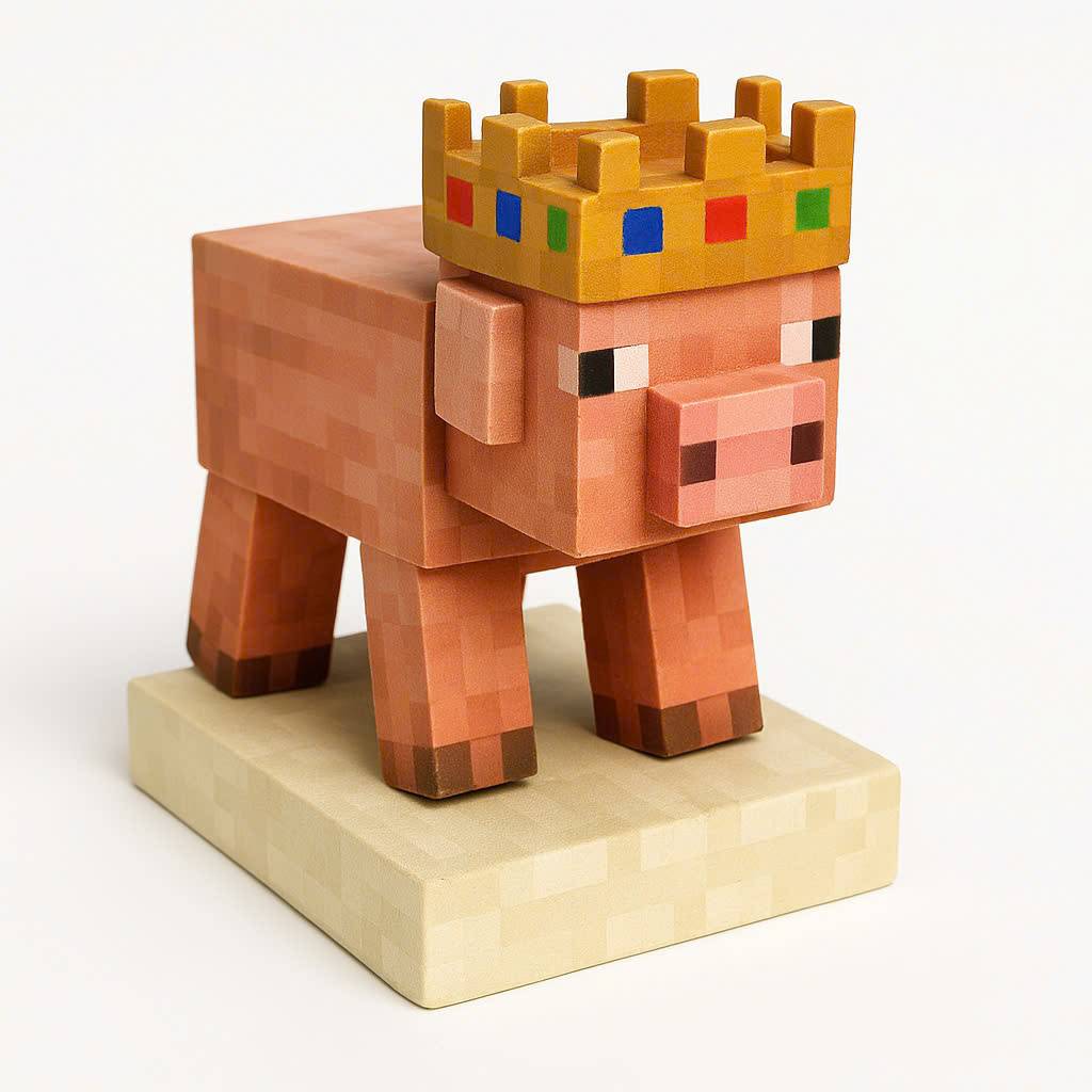 Characters & Creatures STL Download - Minecraft - Technoblade Crowned ...