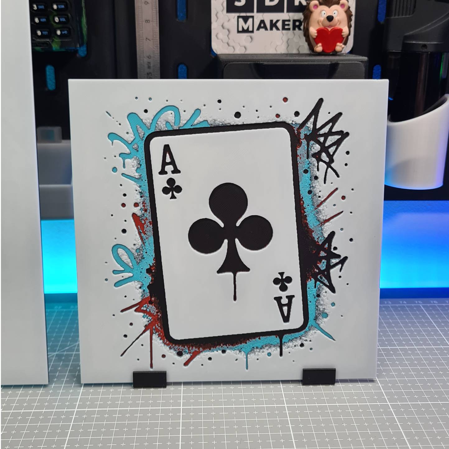 Archivos de impresora 3D | Archivo 3MF | Graffiti Ace of Clubs ...