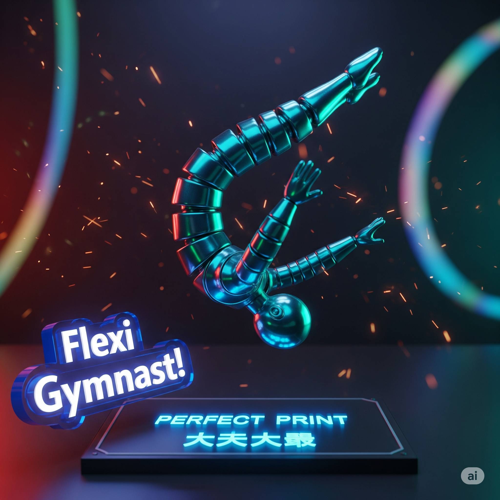 3D Printer Files | 3MF File | Flexi Gymnast 3D Print 💚💙 No Errors, PERFECT Results! | Creality Cloud