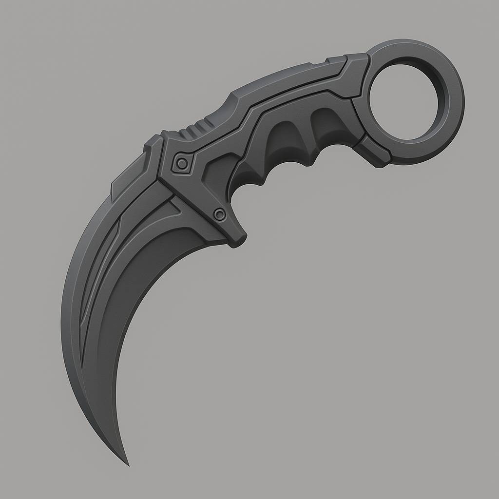 3D Printer Files | 3MF File | Futuristic Tactical Karambit – 3D ...