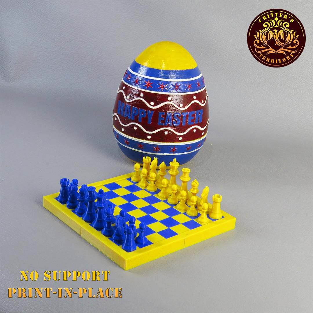 Board Games & Card Games STL Download - 🥚🐇♔ ♕ Easter Egg Chess Board🥚🐇 ...