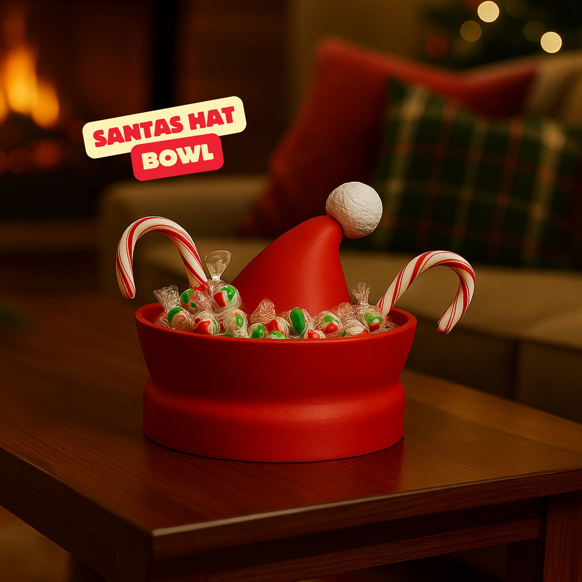 3D Printer Files | 3MF File | SANTA HAT BOWL / CANDY BOWL / CHRISTMAS ...