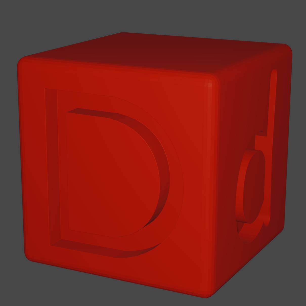 Free Educational Aids STL Download - Block Letter D/dby Hadiki