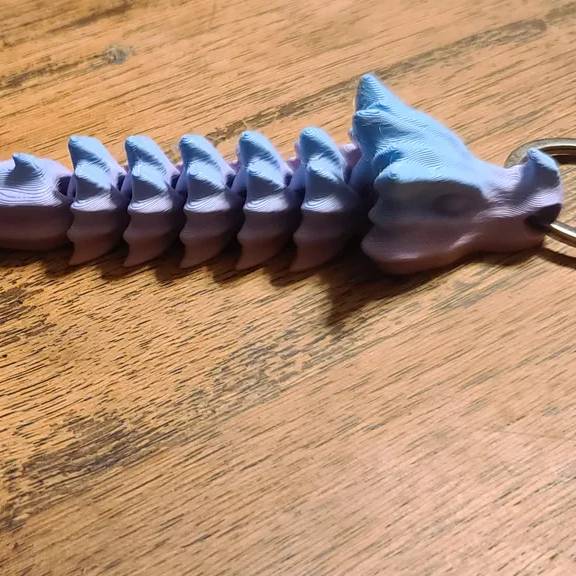 3D Printer Files | 3MF File | Dragon 2x hole keychain | Creality Cloud