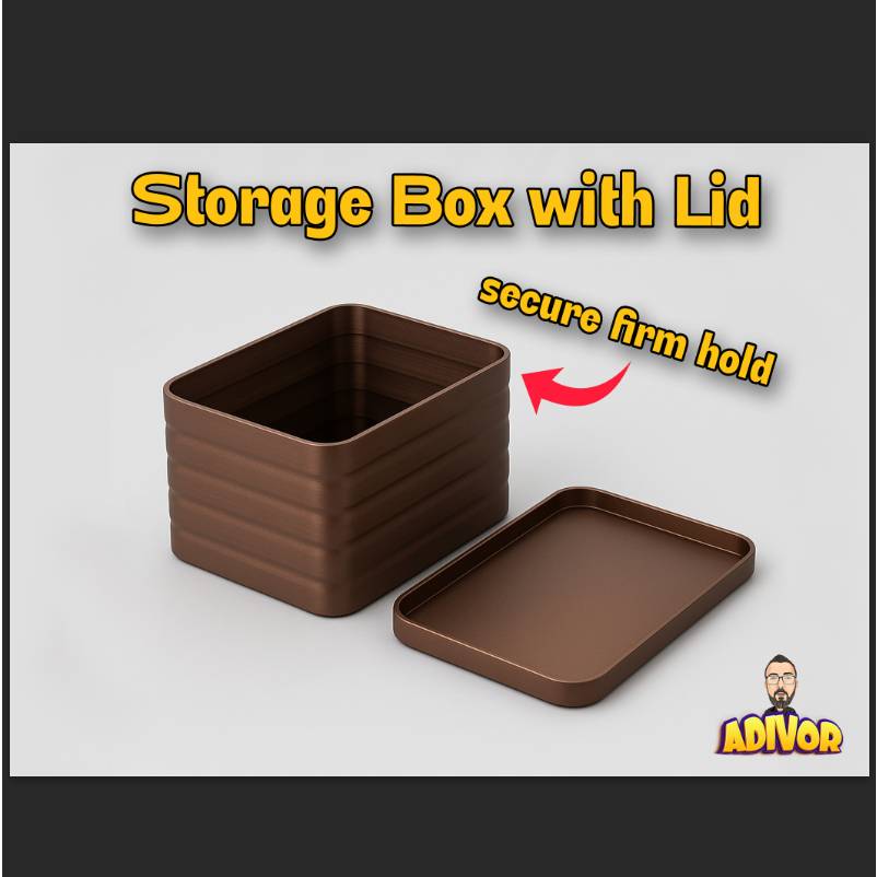3D Printer Files | 3MF File | Storage Box with Lid | Creality Cloud