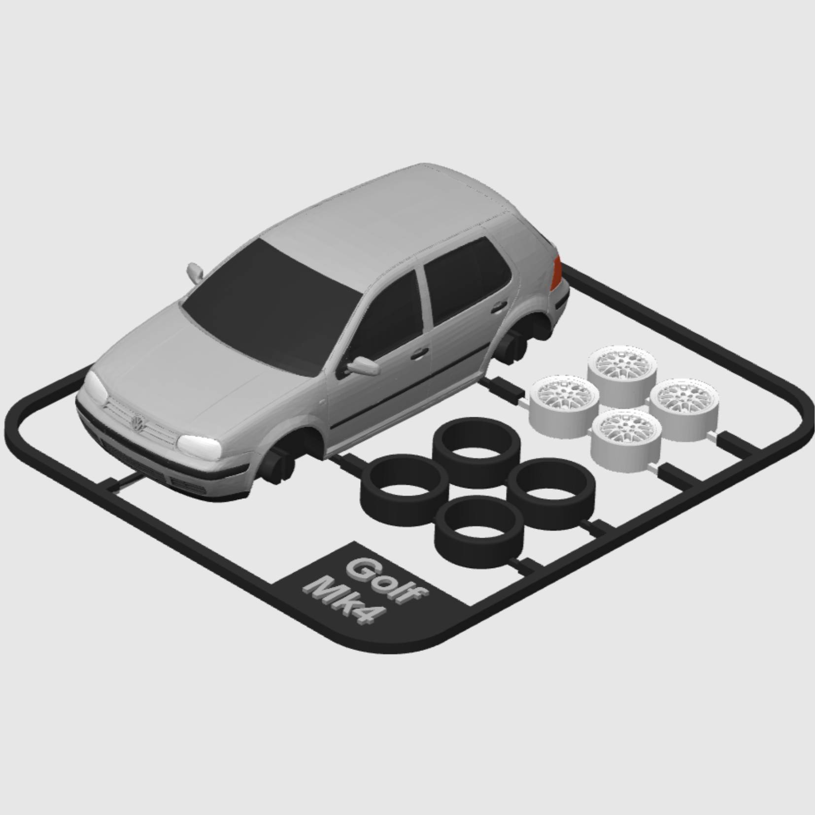 3D Printer Files | 3MF File | Volkswagen Golf MK4 Kit Card | Creality Cloud