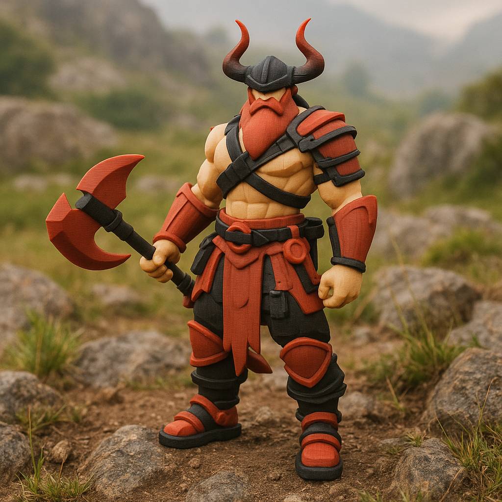 3D Printer Files | 3MF File | Viking Berserker Figurine | Creality Cloud
