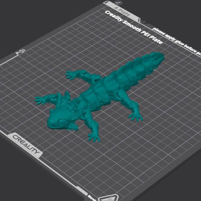 3D Printer Files | 3MF File | Very Cute Axolotl - Articulated - No ...