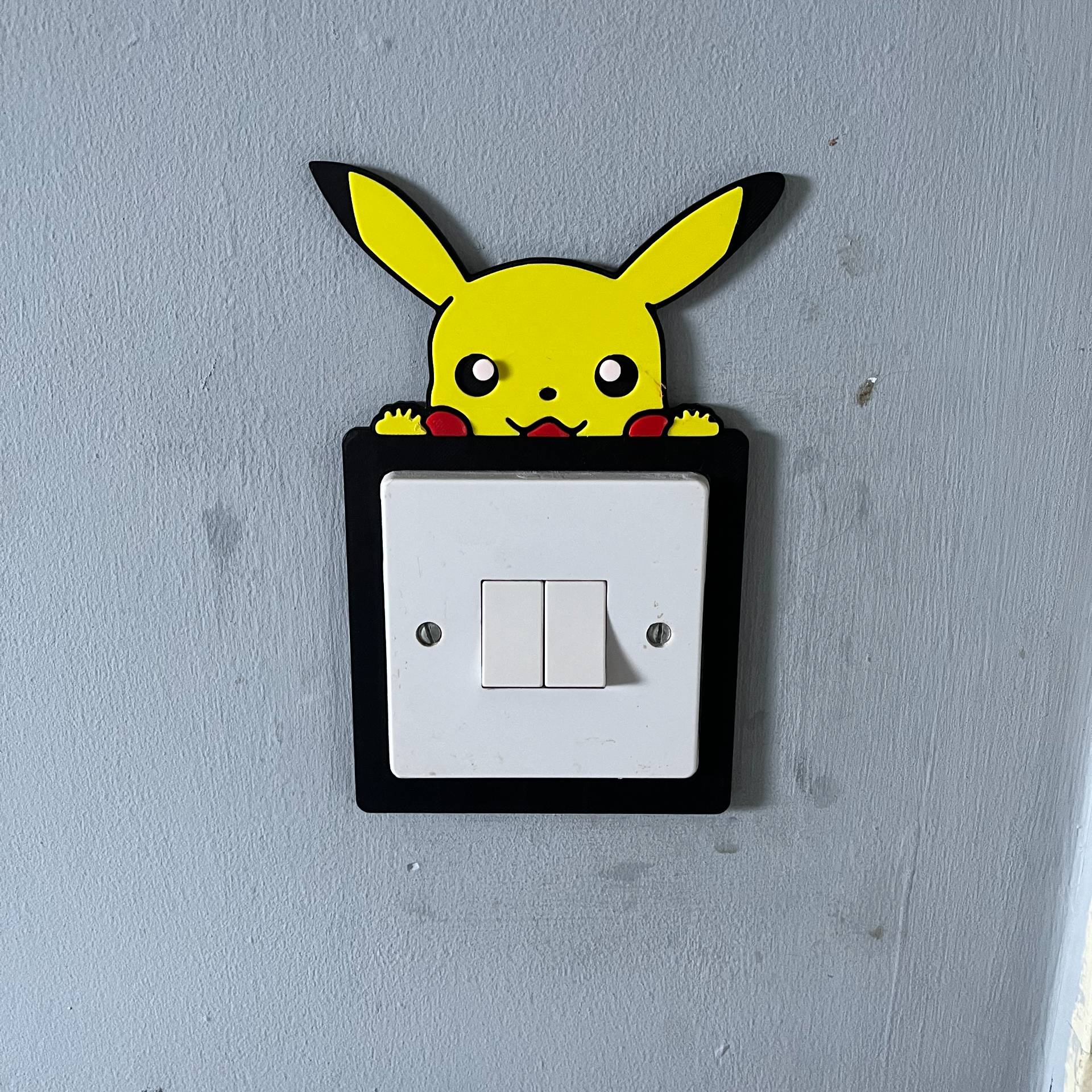 Archivos de impresora 3D | Archivo 3MF | Pikachu UK Light switch Wall ...