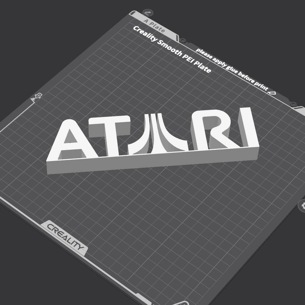 3D Printer Files | 3MF File | Atari logo retro decoration | Creality Cloud