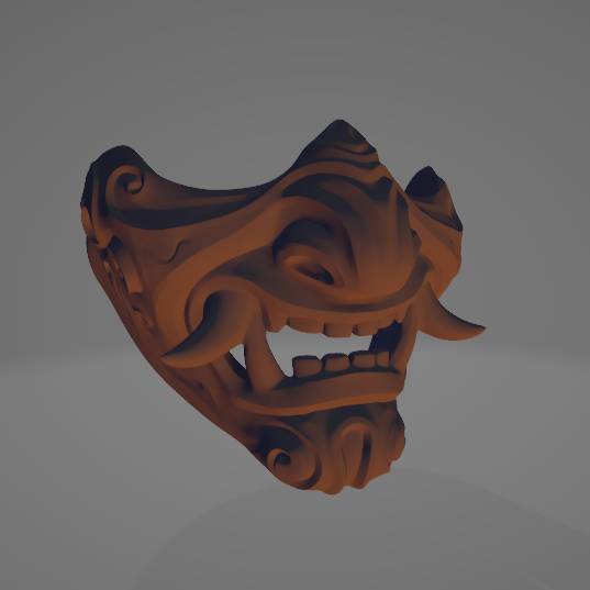 3d yazıcı baskı modelleri | 3MF | yōkai demon orc troll mask | Creality ...