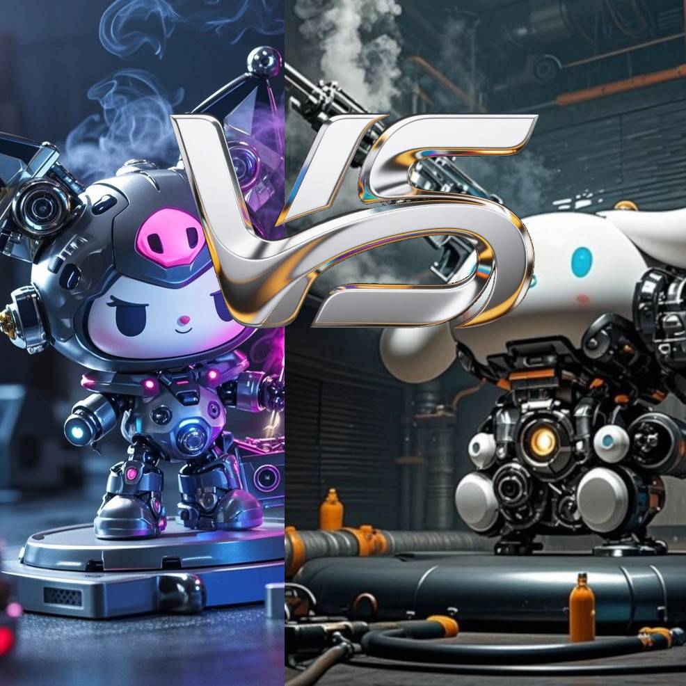3D Printer Files | 3MF File | Mecha Mayhem: Kuromi vs. Cinnamoroll ...