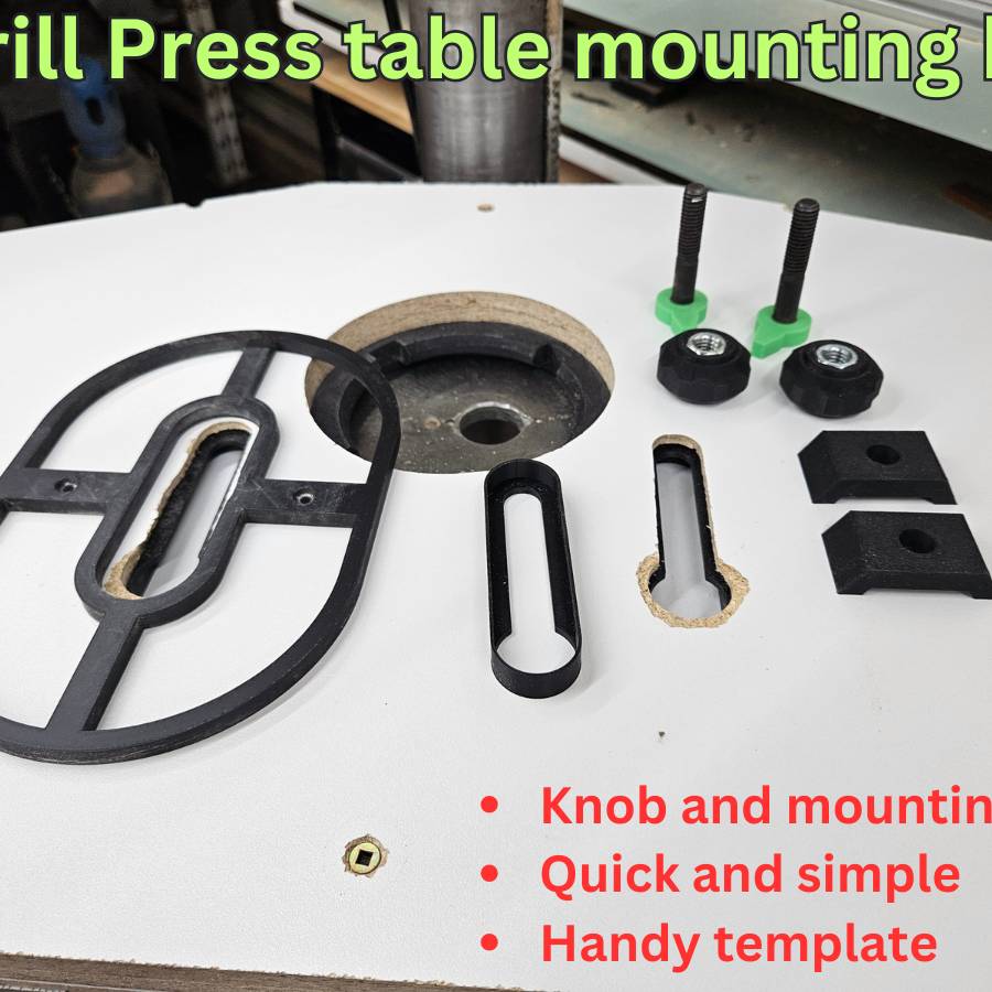 3D Printer Files | 3MF File | Drill press fence and table mounting kit ...