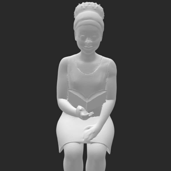 3D Printer Files | 3MF File | woman sitting reading a book | Creality Cloud
